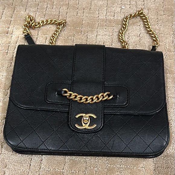 CHANEL | Bags | Chanelfront Chain Flap Bag Quilted Sheepskin | Poshmark